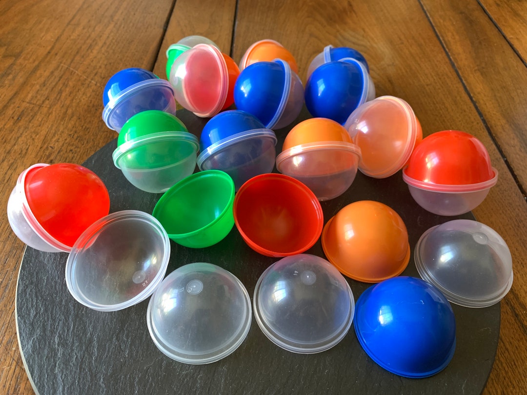 8+ Larger 2" Empty Gumball Plastic Primary Color Capsules Carnival ...