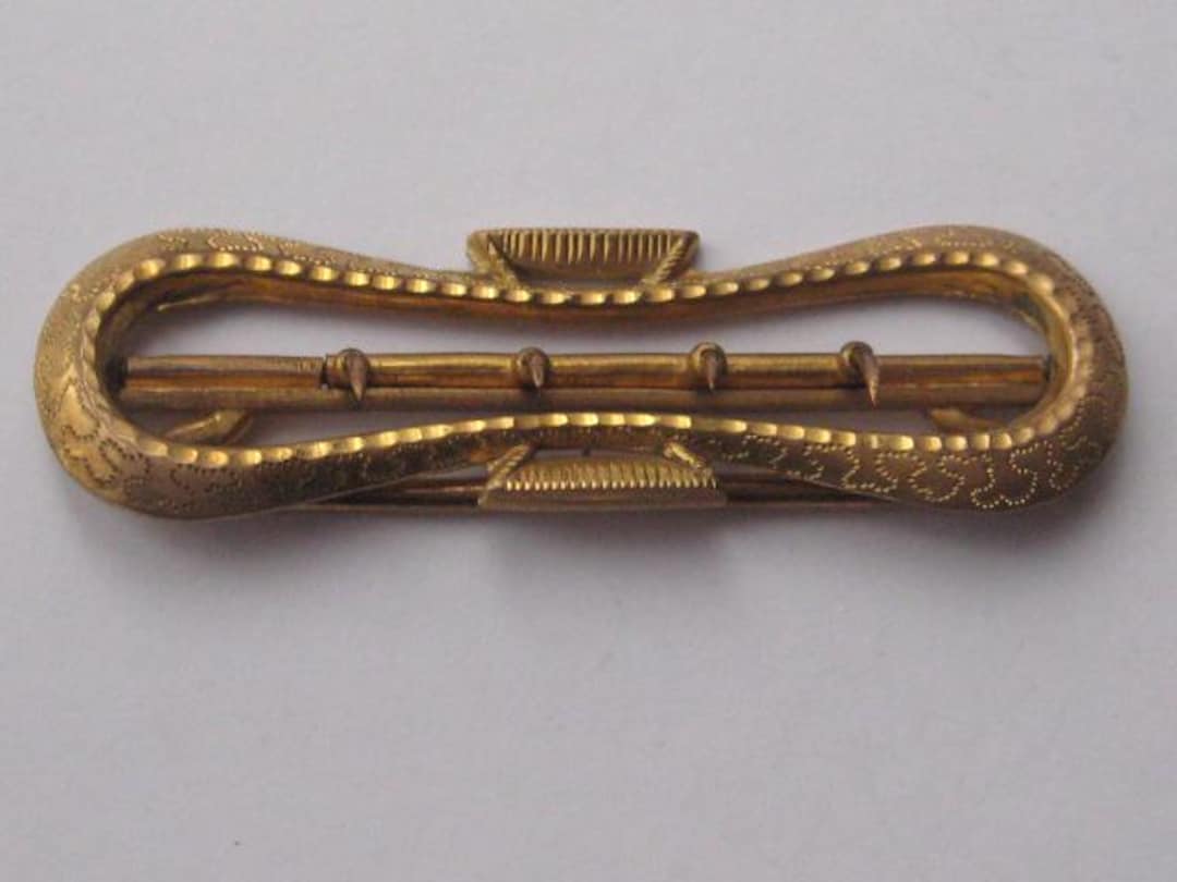 Large Georgian Gilt Metal Buckle - Etsy