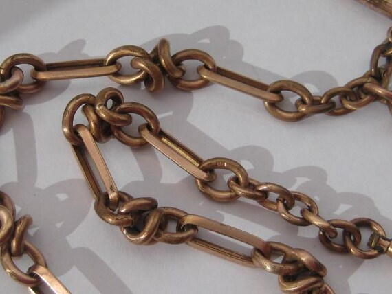 Ornate Edwardian rolled gold pocket watch chain and … - Gem