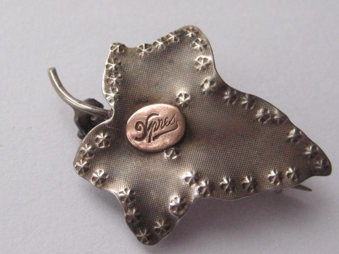 Edwardian Silver Ypres Ivy Leaf Souvenir Brooch - Etsy