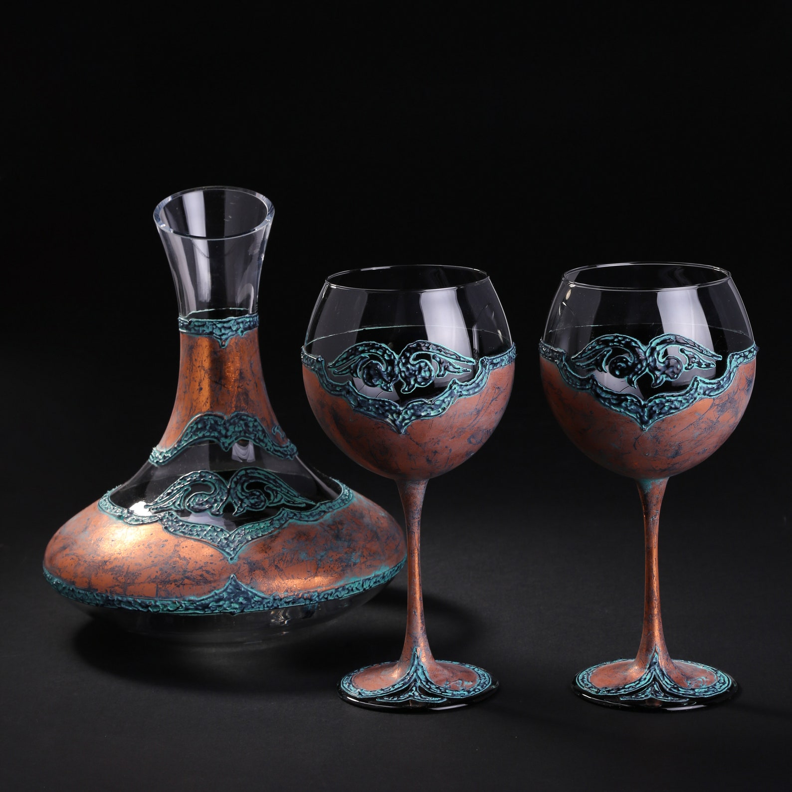 Copper Wedding Gift Wine Decanter 7th Anniversary Gift Hand - Etsy