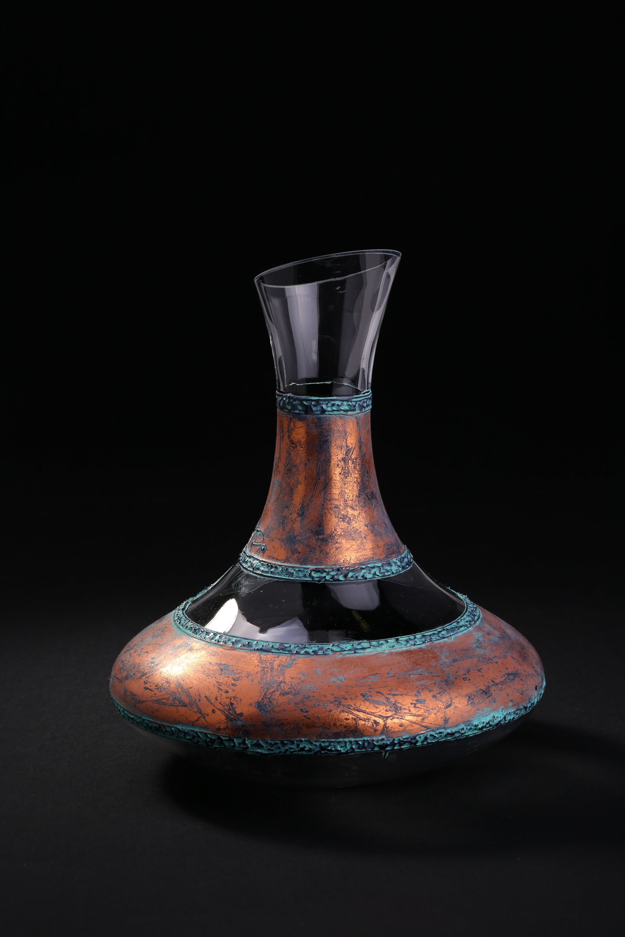 Copper Wedding Gift, Wine Decanter, 7th Anniversary Gift, Hand Painted ...