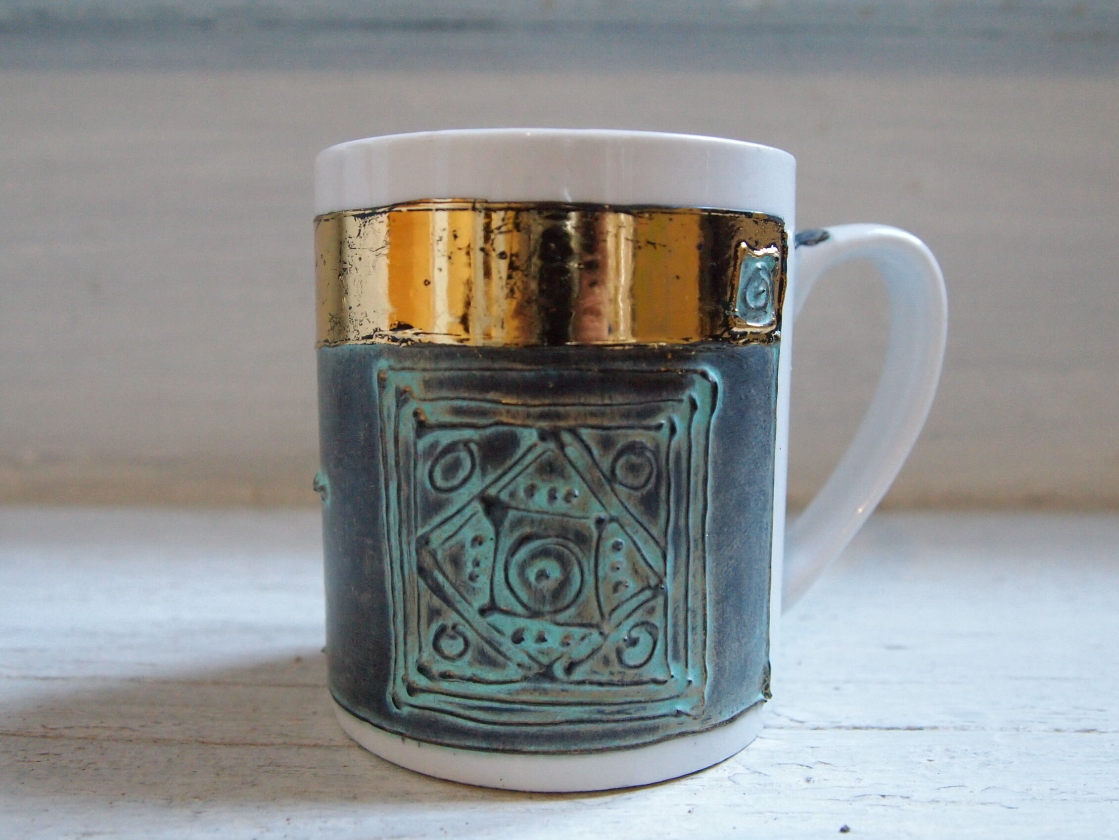 Hand Painted Mug Coffee Mug Mug for Gift Vintage Design - Etsy