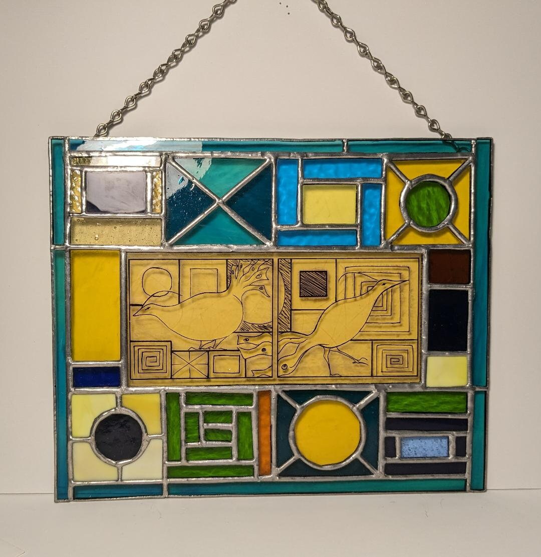 Silly Birds Small Stain Glass - Etsy