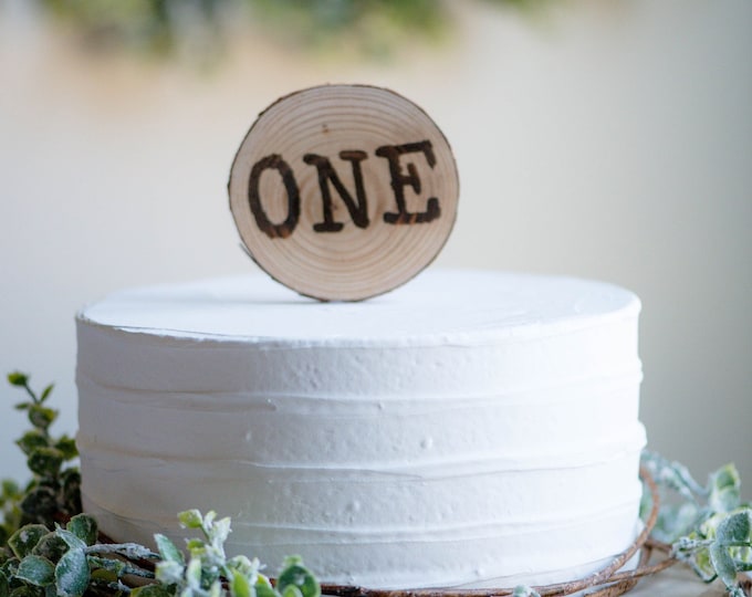 Wood Disc Cake Topper Birthday Cake Toppers First Birthday | Etsy