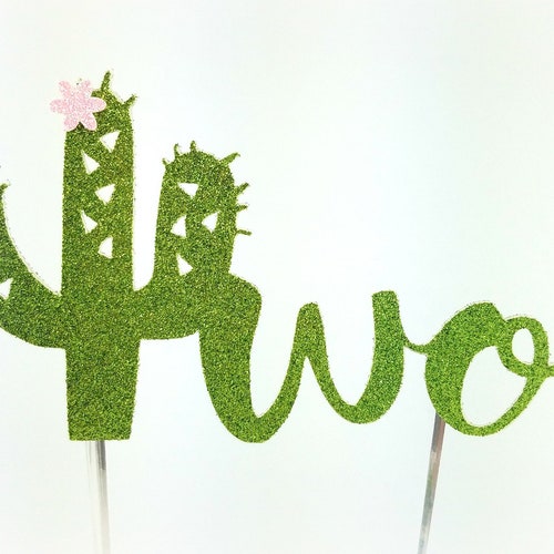 Cactus Cake Topper Cactus Birthday Cake Toppers Flower - Etsy