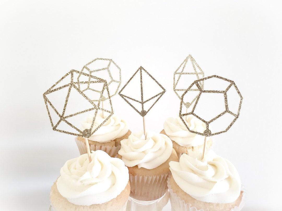 Geometric Shapes Cupcake Topper – Modern Theme Party – Geometric ...