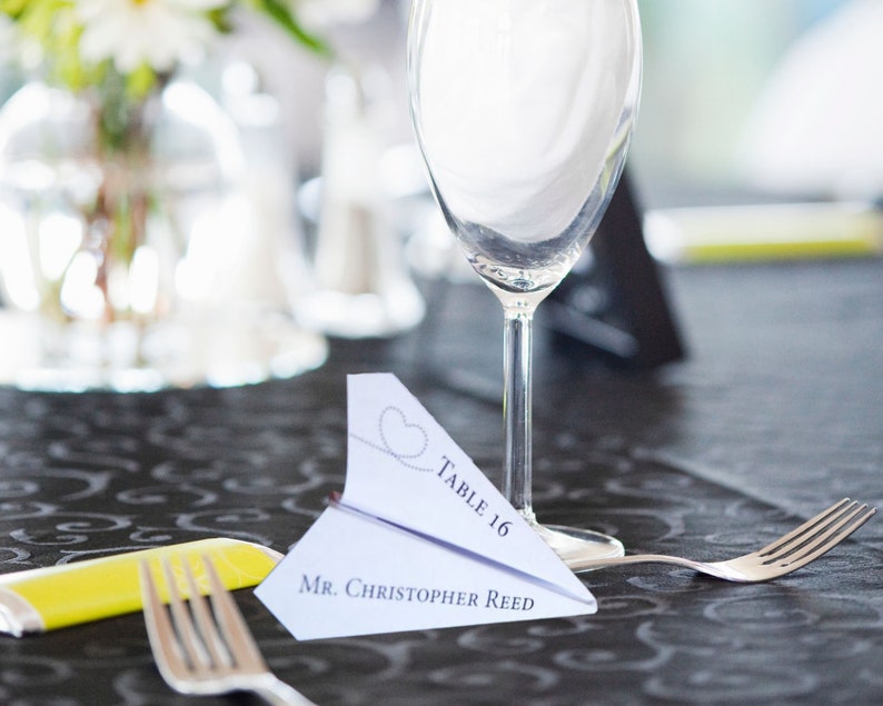 Airplane Seating Cards DIY Digitial Download I Design You - Etsy