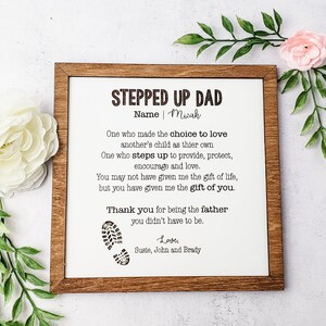 Father's Day Sign, Gift for Dad, Father's Day Gift, Gift for Step Dad ...