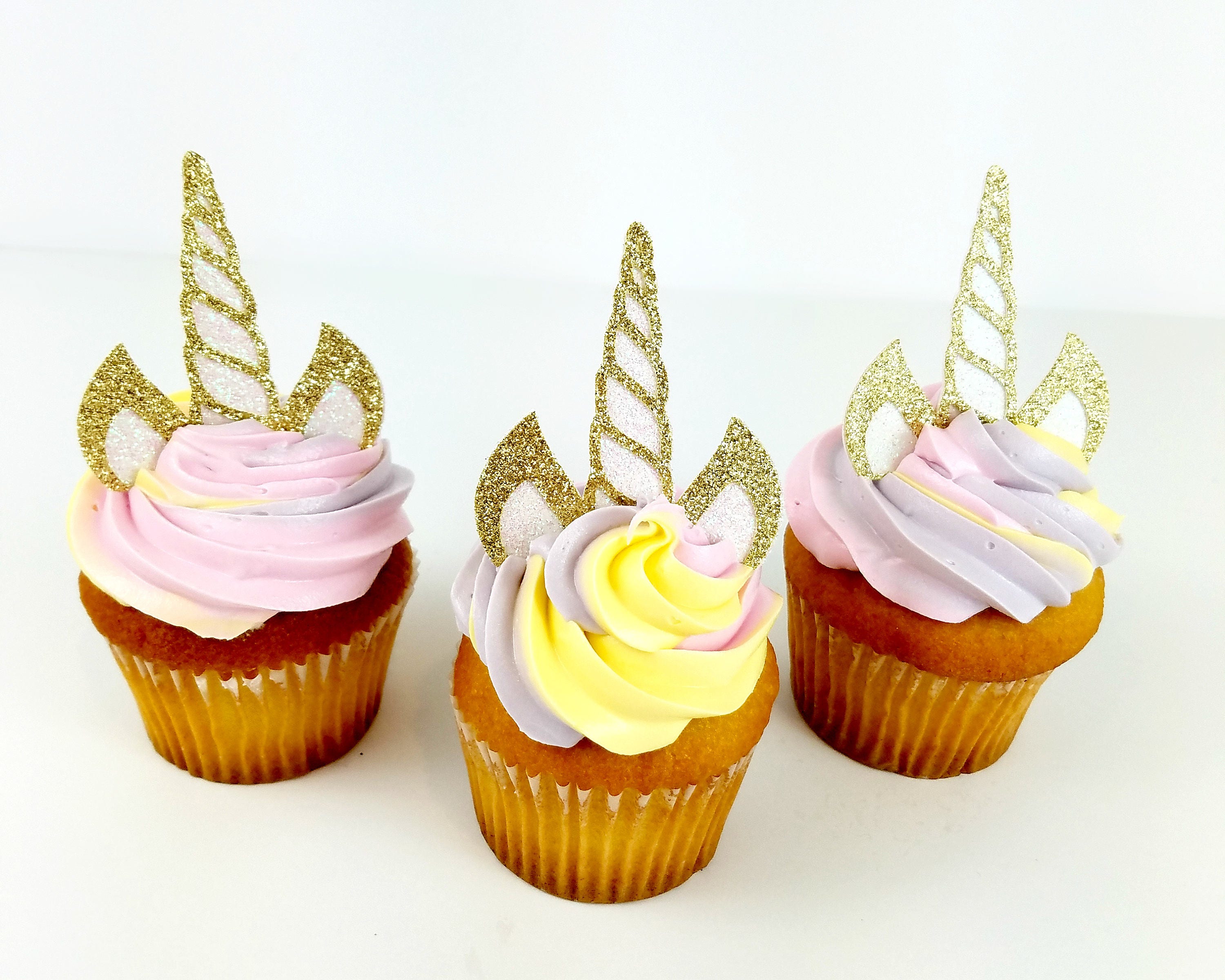 Glitter Unicorn Cupcake Topper Unicorn Baby Shower Baby Shower 