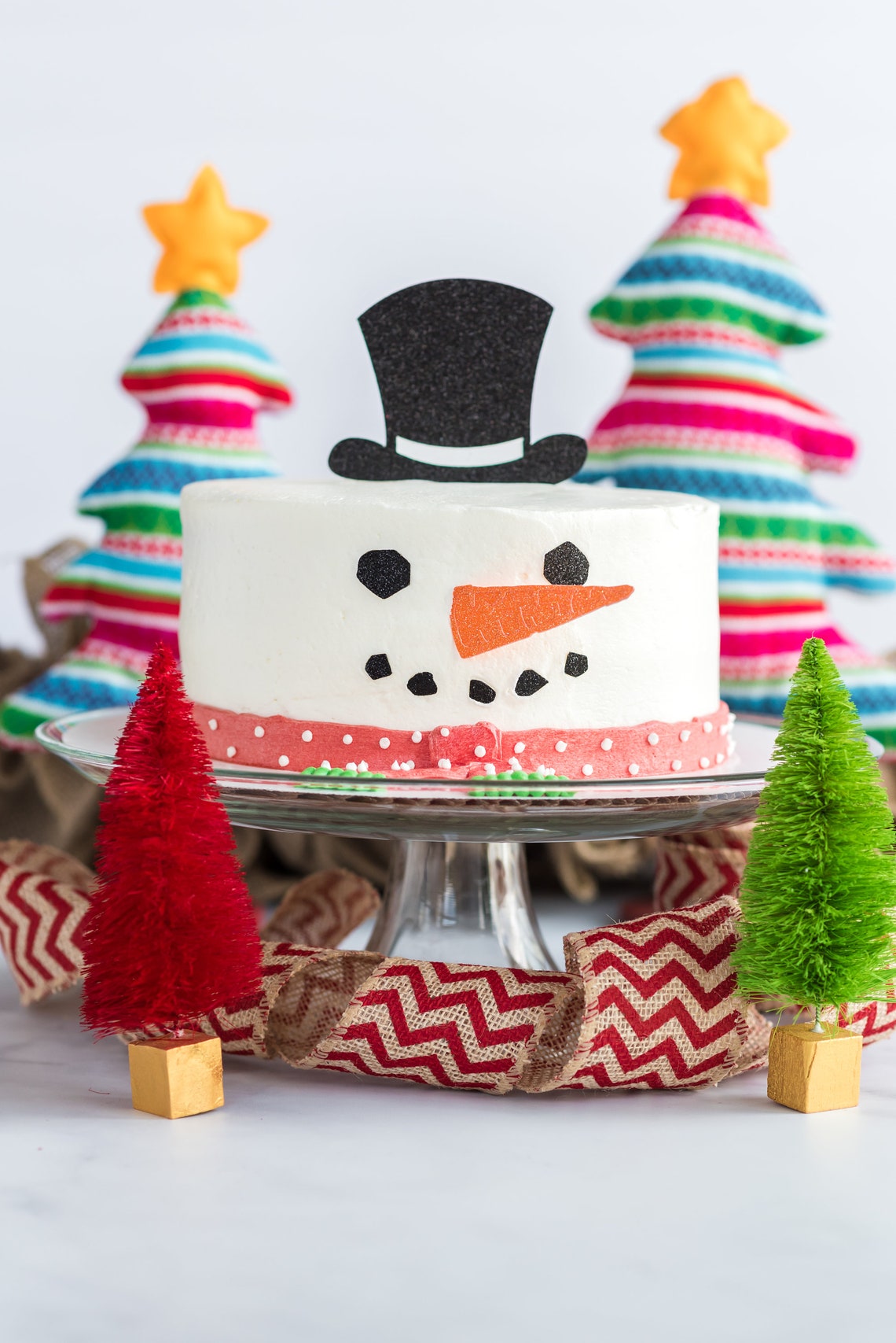 Snowman Cake Topper Winter Holiday Theme Party Glitter | Etsy