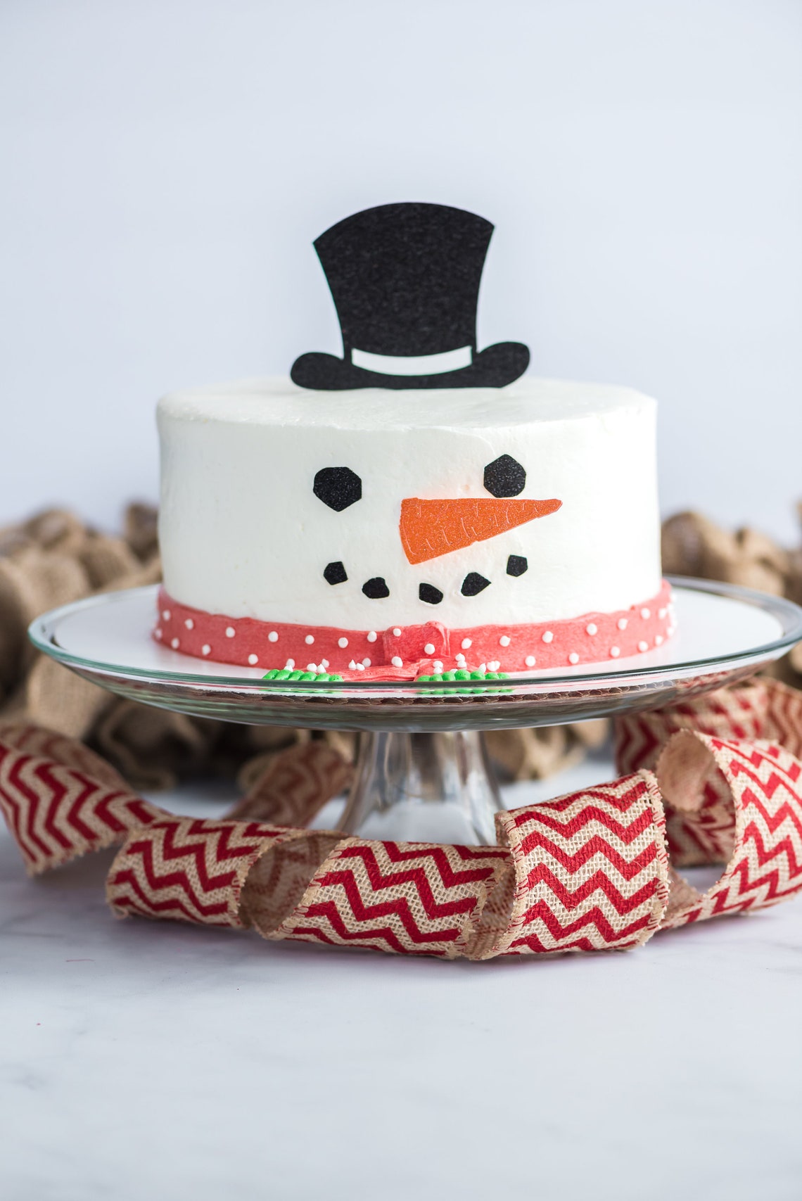 Snowman Cake Topper Winter Holiday Theme Party Glitter - Etsy