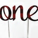 One Cake Topper, Buffalo Plaid Fabric, First Birthday Cake Topper, for ...