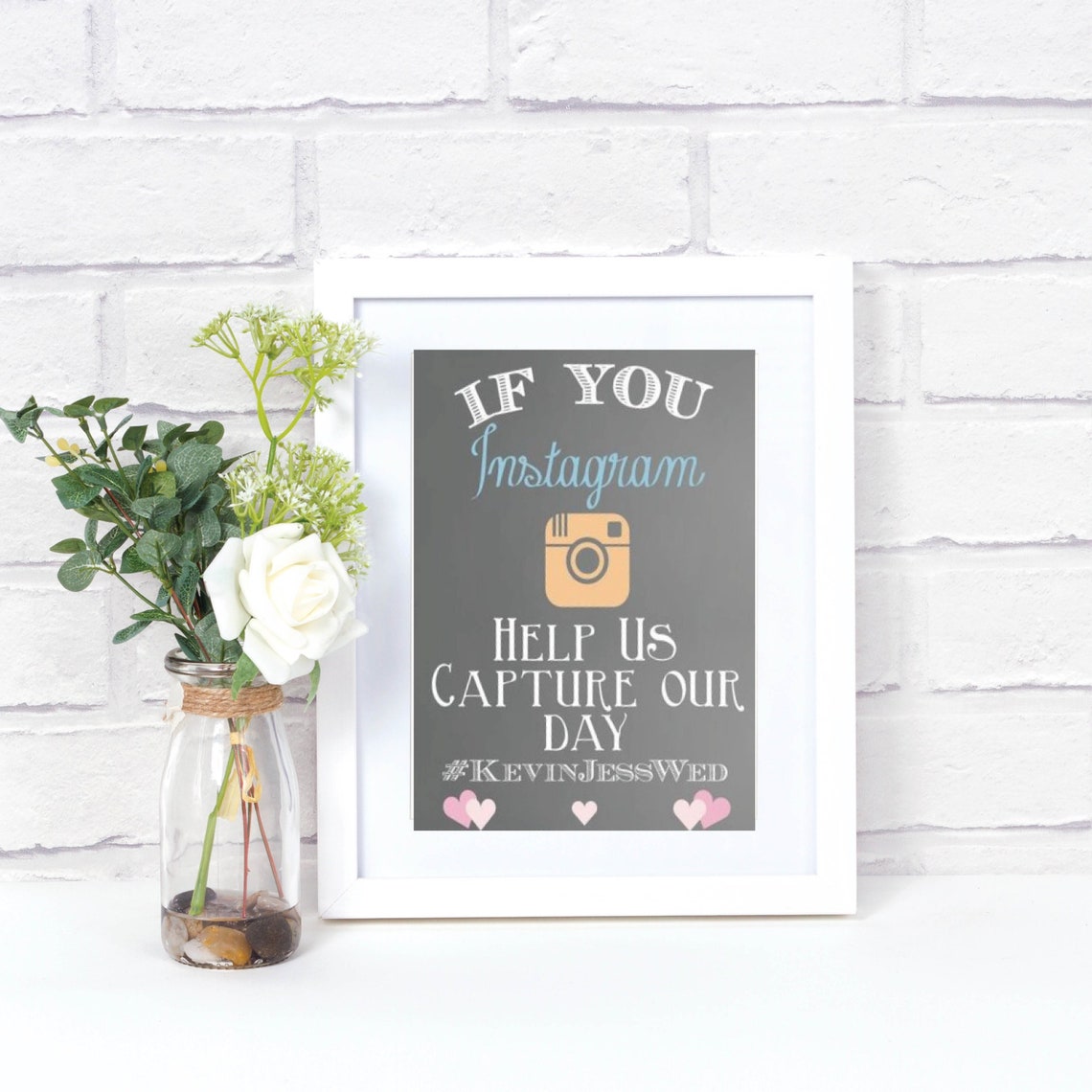 Instagram Sign Help Us Capture the Day Grey Chalkboard - Etsy