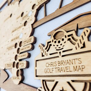 Golf Course Map, Wood Map, Retirement Bucket List, Golf Gifts ...