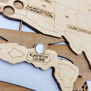Golf Course Map, Wood Map, Retirement Bucket List, Golf Gifts ...