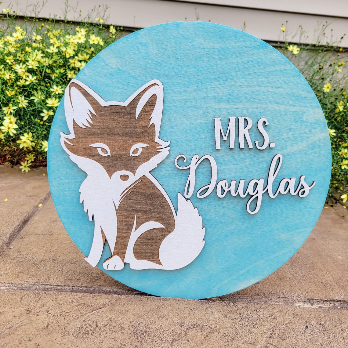 Personalized Wooden Teacher Appreciation Door Sign | Custom Classroom ...