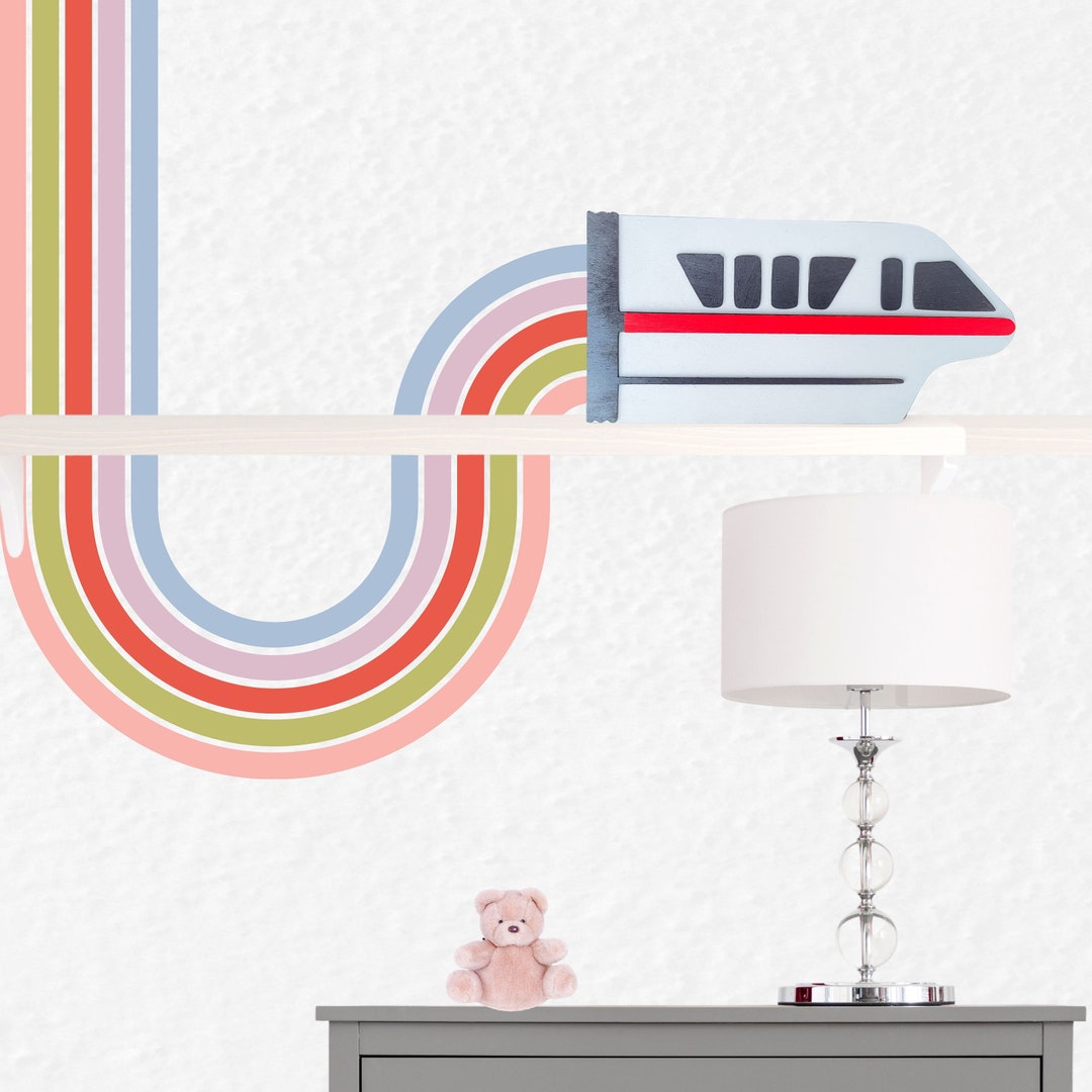 Monorail Sign, Kids Room Decor, Baby Name Sign - Etsy