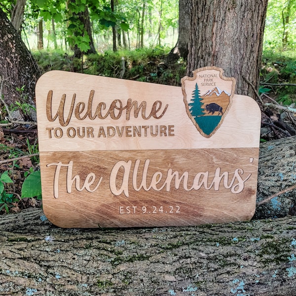 Welcome to Our Adventure Sign National Park - Etsy