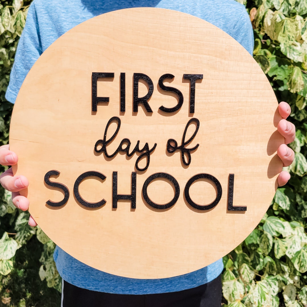 First Day of School Sign, Last Day of School Sign, Reversible, Back to ...