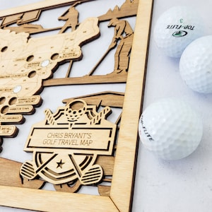 Golf Course Map, Wood Map, Retirement Bucket List, Golf Gifts ...