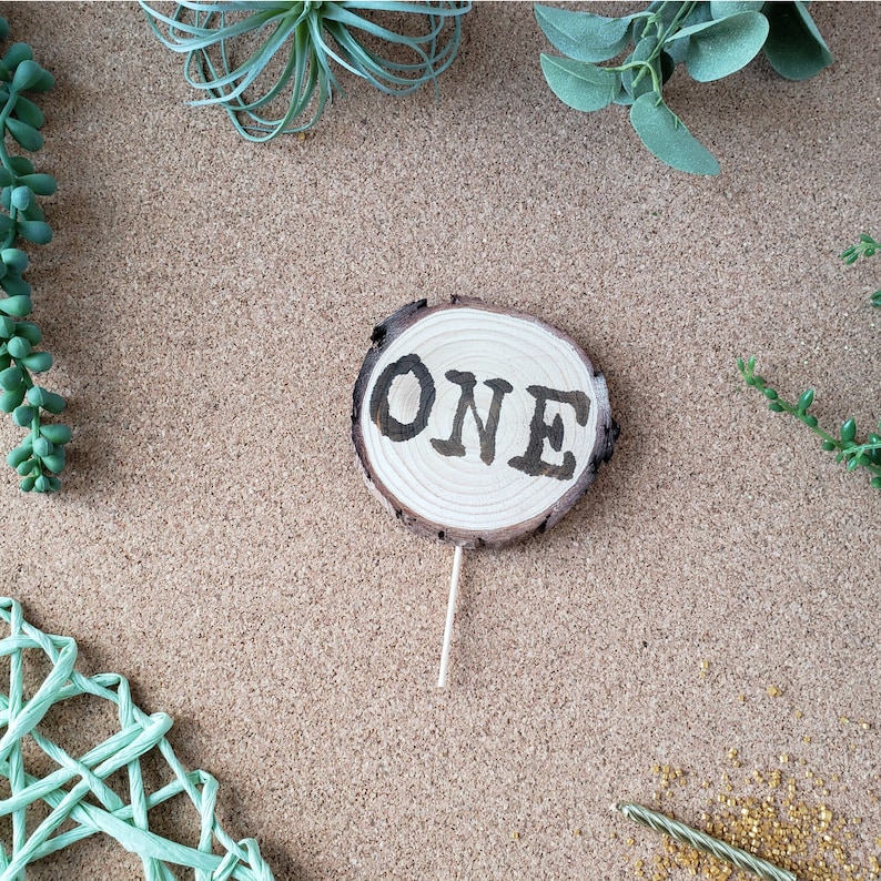 Wood Disc Cake Topper Birthday Cake Toppers First Birthday - Etsy