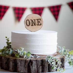 Wood Disc Cake Topper, Birthday Cake Toppers, First Birthday Cake ...