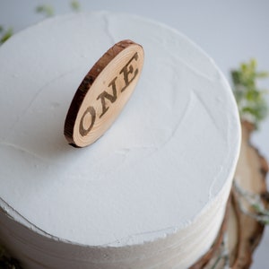 Wood Disc Cake Topper, Birthday Cake Toppers, First Birthday Cake ...