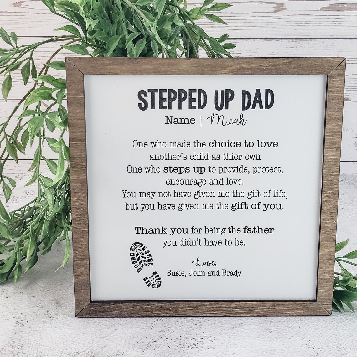 Father's Day Sign, Gift for Dad, Father's Day Gift, Gift for Step Dad ...