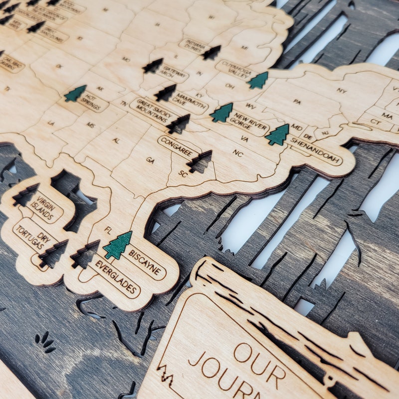 Wood Map - Etsy