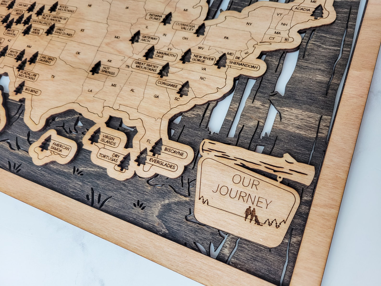 National Parks Map Gift for Travelers US National Parks Map - Etsy