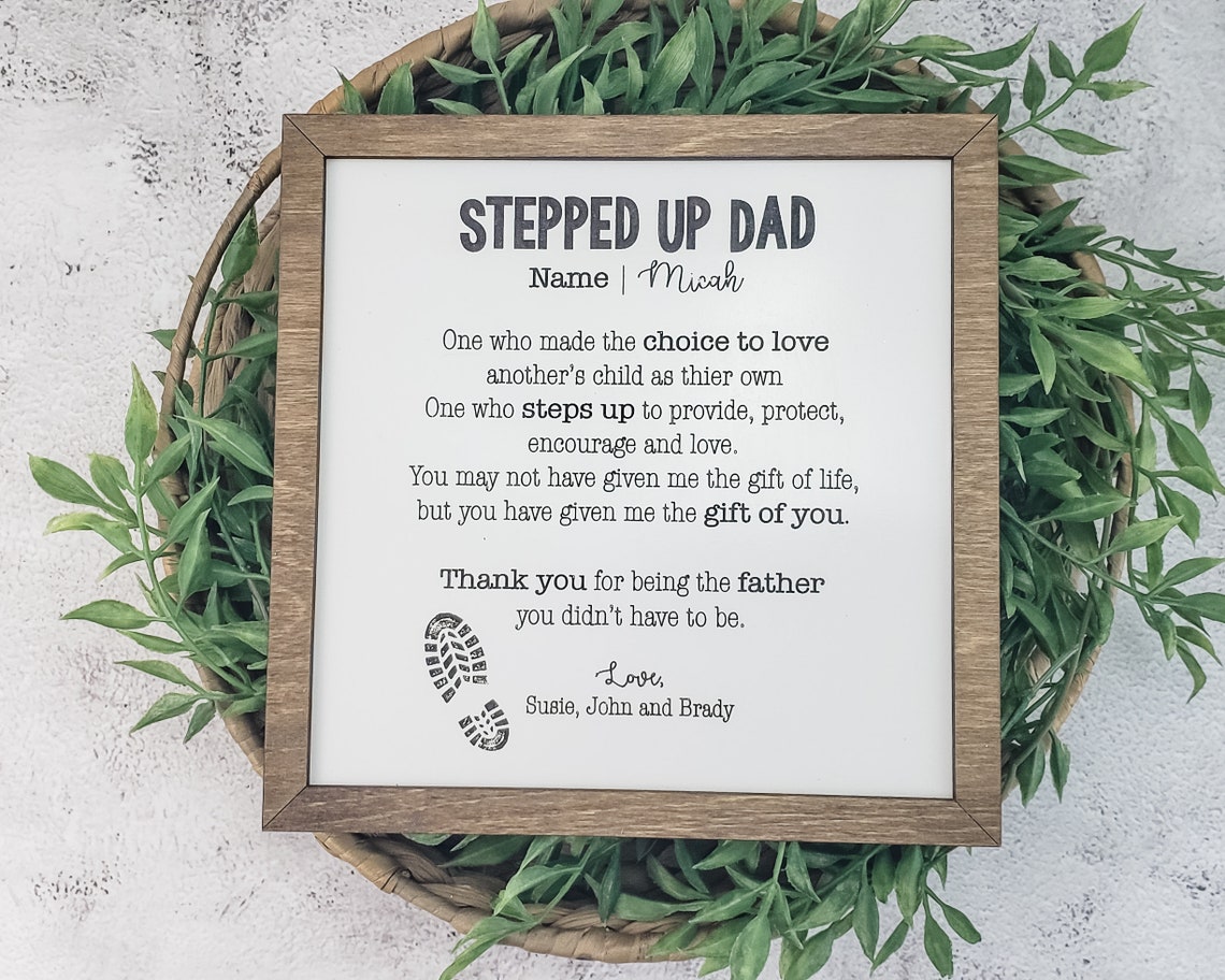 Father's Day Sign, Gift for Dad, Father's Day Gift, Gift for Step Dad ...