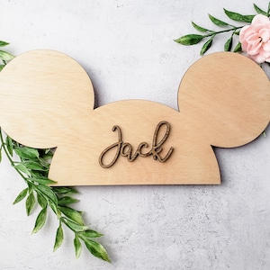 Custom Name Sign, Mouse Ear Sign, Themepark Sign, Kids Room Decor, Baby ...