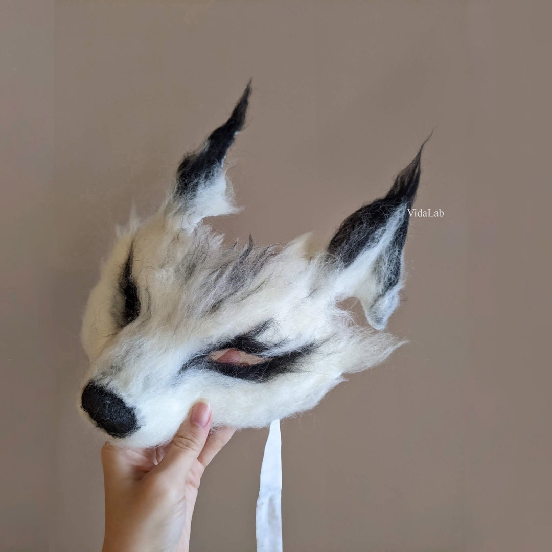 Handmade White Fox Mask Unisex Fox Mask - Etsy