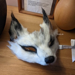 Handmade White Fox Mask Unisex Fox Mask - Etsy