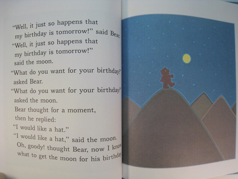 Happy Birthday Moon weekly Reader Books Frank Asch 1982 7th | Etsy