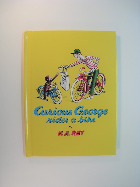 Curious George Rides a Bike weekly Reader Books H. A. Rey - Etsy