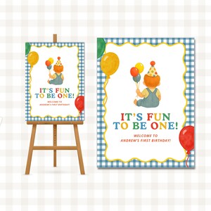 Fun to Be One BUNDLE Birthday Party Editable Templates | First Birthday ...