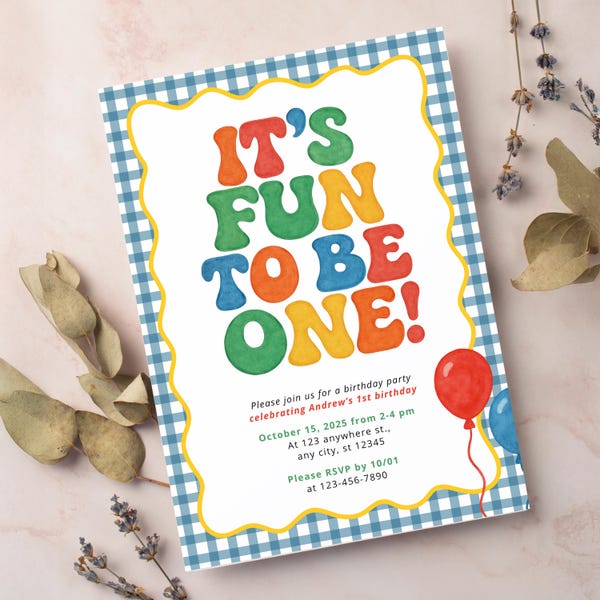 Its Fun Being One Invite - Etsy