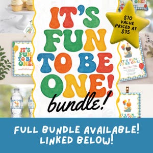 Fun to Be One Birthday Party Editable Invitation Template | First ...