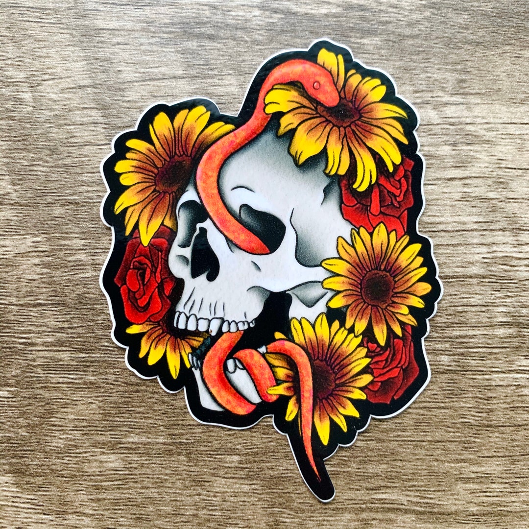 Skull Beauty Snake Skull / Cornsnake Vinyl Waterproof Sticker / Decal ...