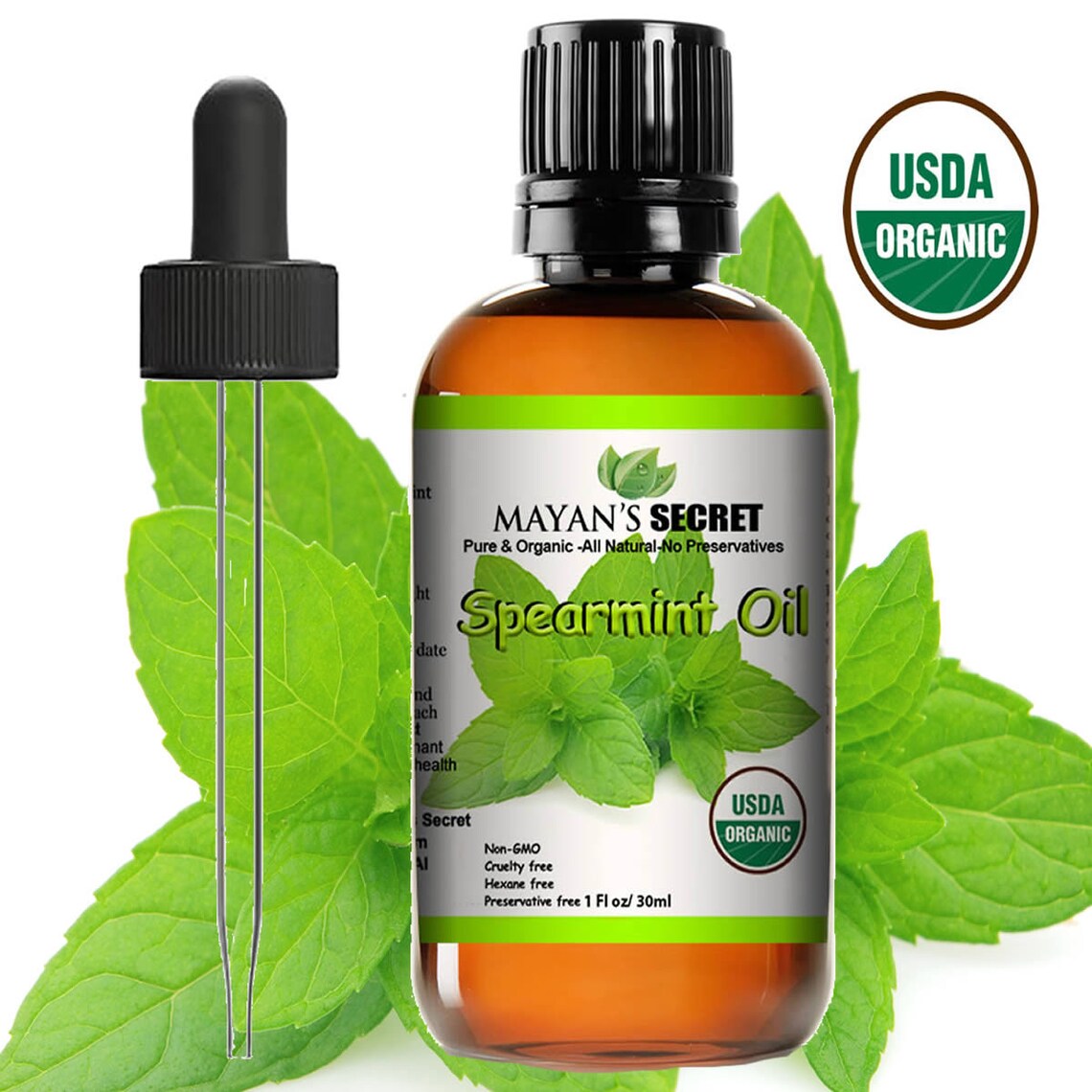 Mayan's Secret USDA Certified Organic Spearmint Essential - Etsy