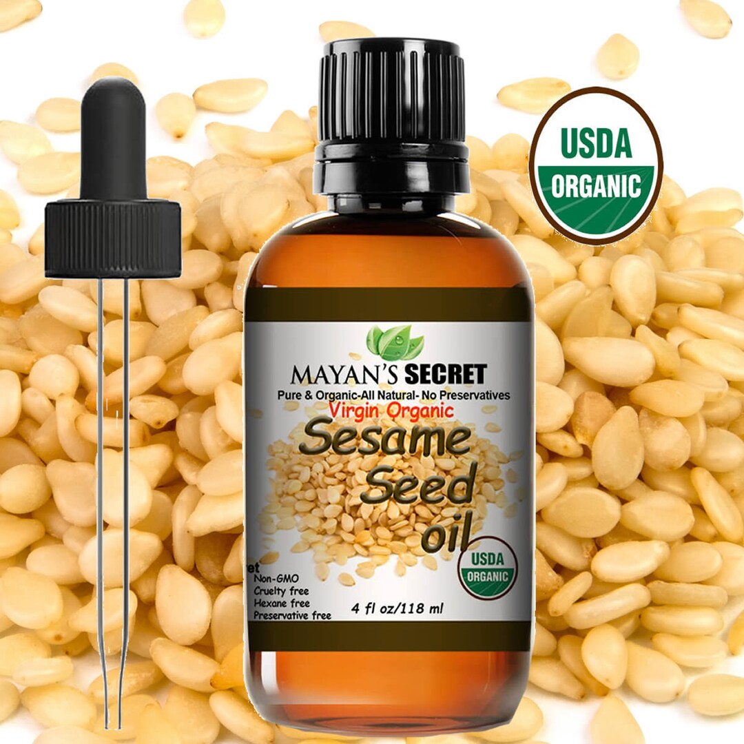 USDA Certified Virgin Organic Sesame Seed Oil Unrefined 100% Pure ...