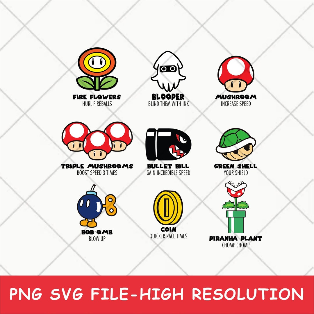 Super Mario Items Png Mario Bros 2023 Png Mario and Friends - Etsy