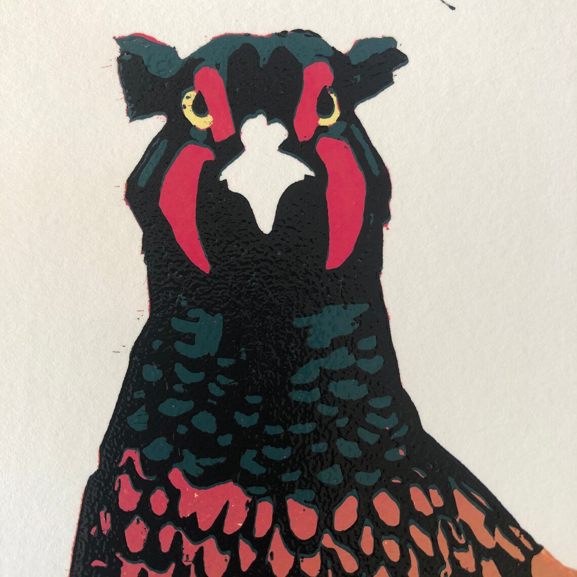 Pheasant Print Handprinted Limited Edition Linocut Print - Etsy