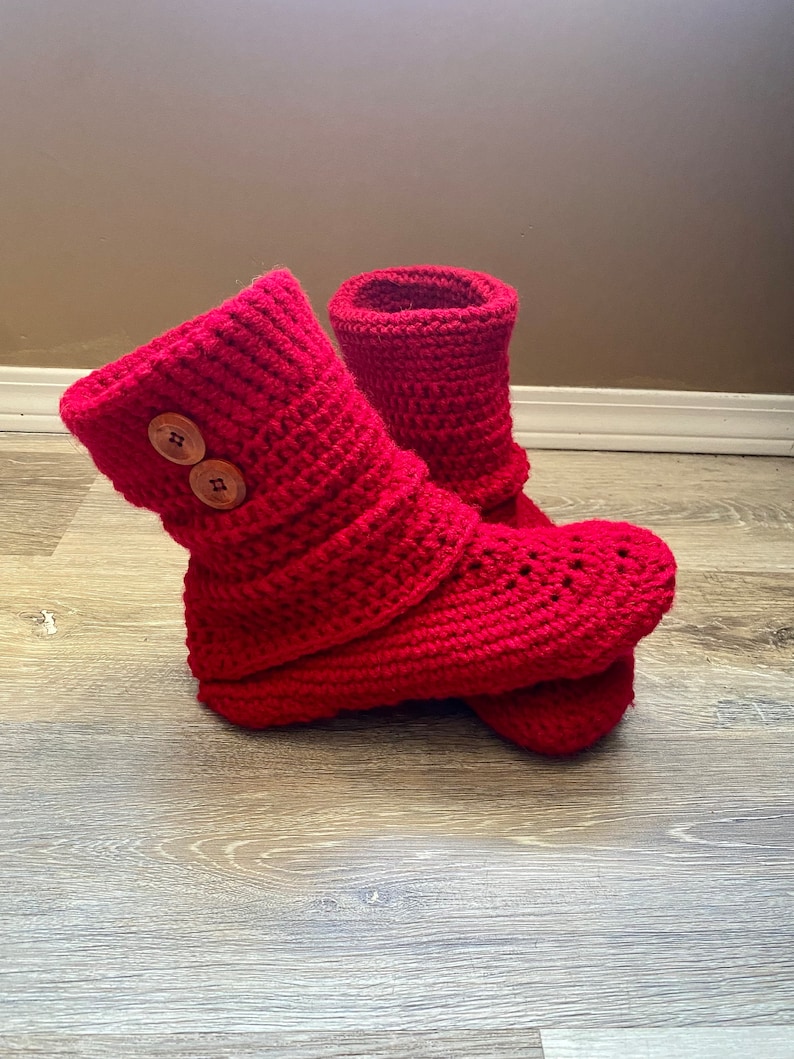 Crochet Slipper Boot Pattern - Etsy