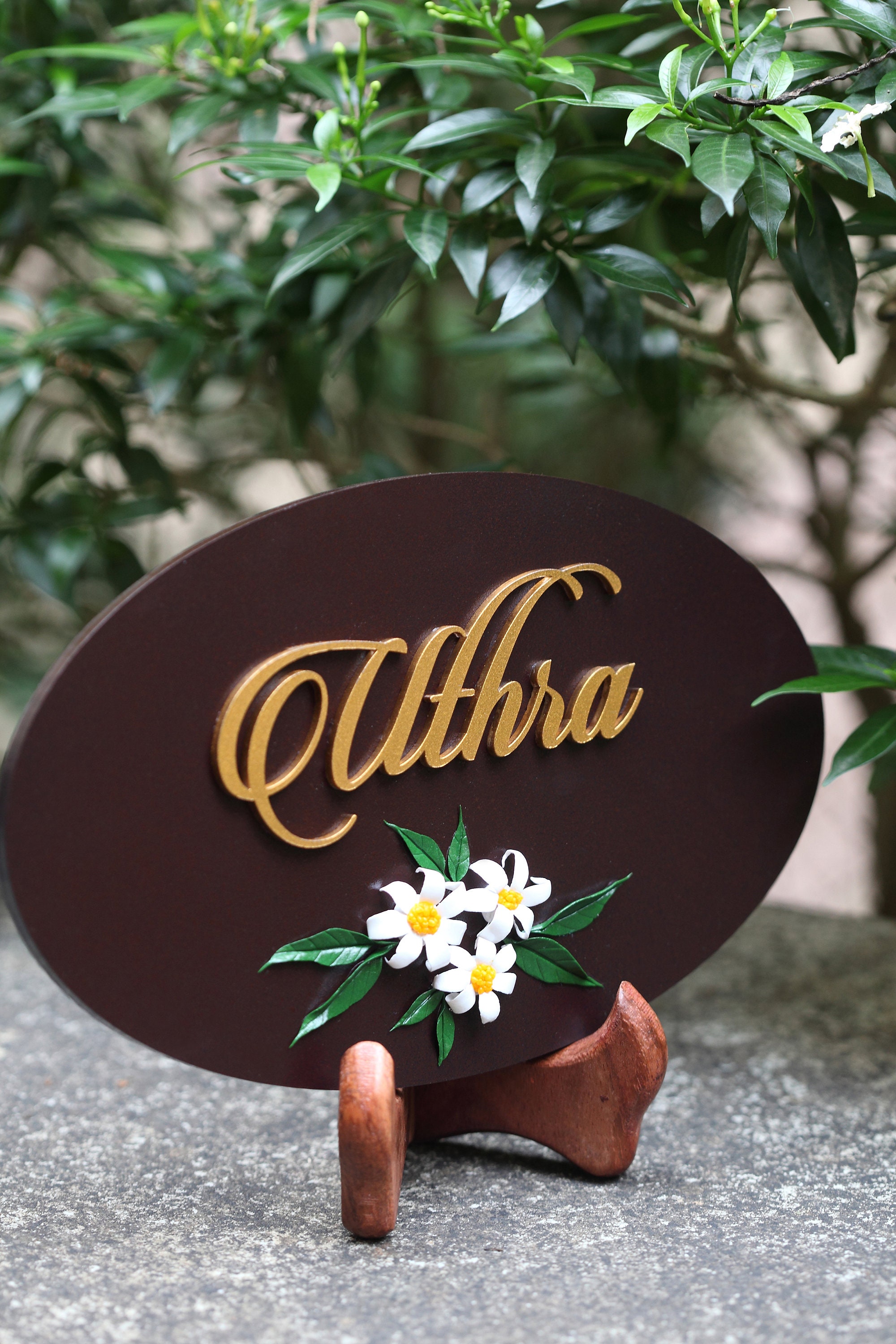 Personalised small oval table standee | Etsy