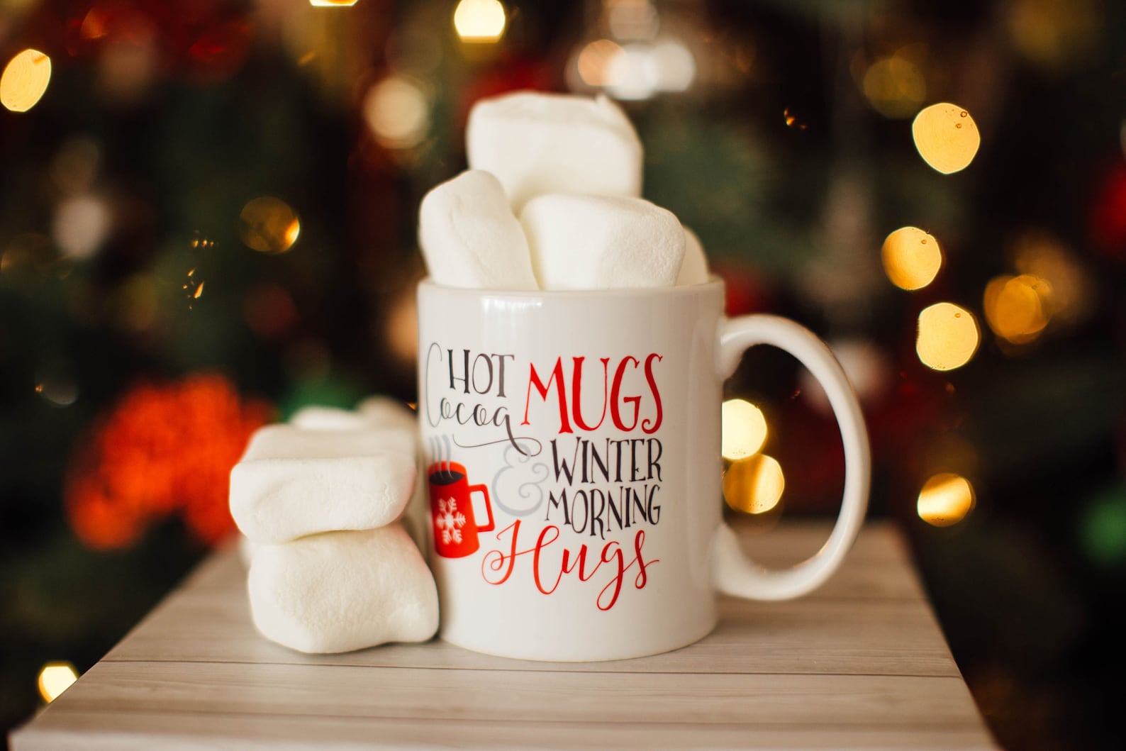 Hot Cocoa Mugs and Winter Morning Hugs Holiday Coffee Mug | Etsy