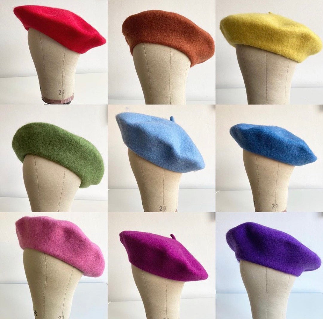 Real Wool Beret Woolmark Beret Thick Wool Beret Warm Winter - Etsy UK