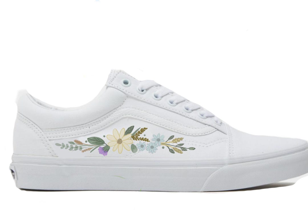 Embroidered Wildflower Hey Dude Shoes: Custom Wedding Shoes - Etsy
